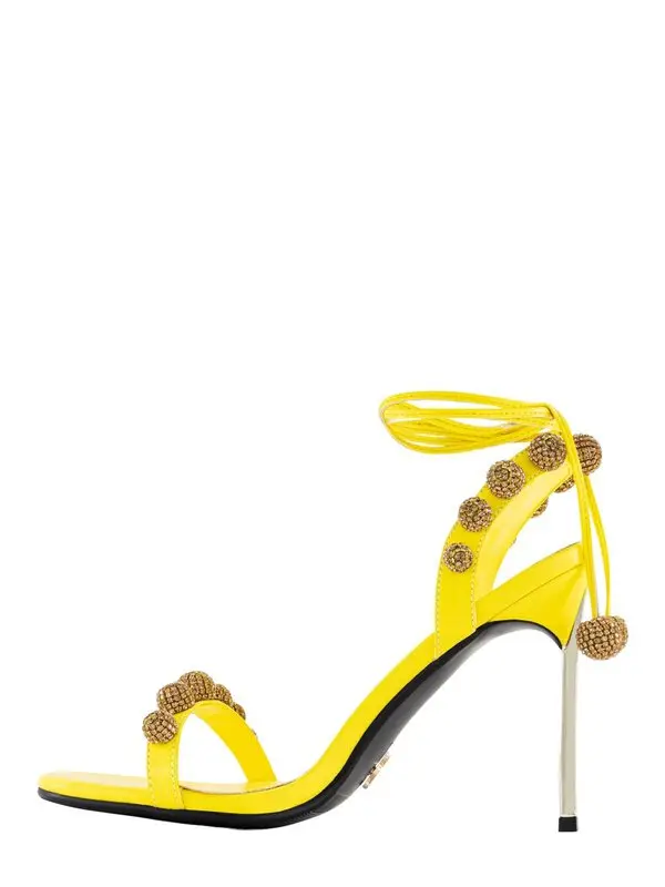 SUBASHINI HEELS Jewel Stiletto Sandal - Yellow/gold