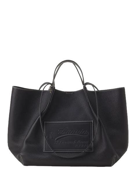 LANVIN Catch Tote Bag In Grained Leather - Black