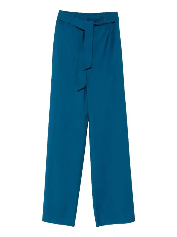 Max Mara Wool Wide Leg Trousers - Multicolor