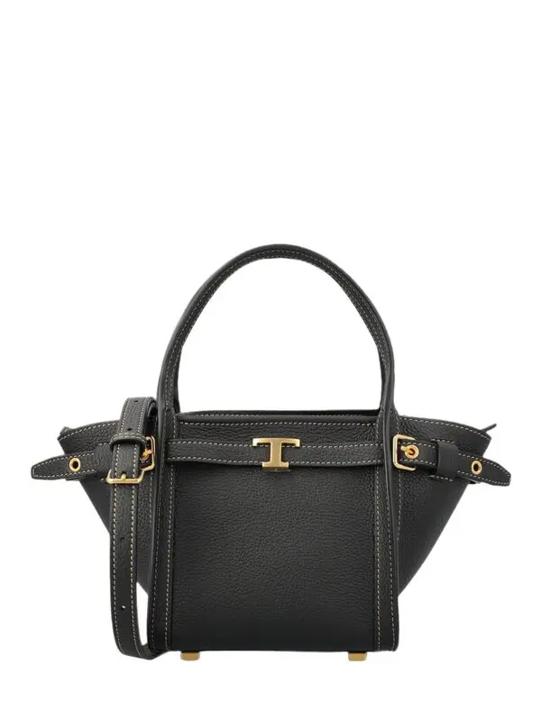 TOD'S Timeless Micro Leather Handbag With T-logo Plaque - Multicolor