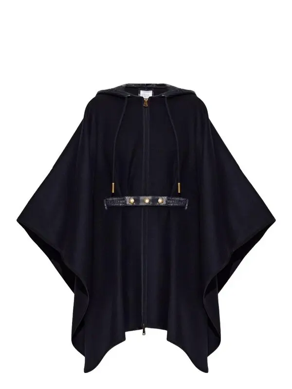Moncler Wool Hooded Cape - Multicolor