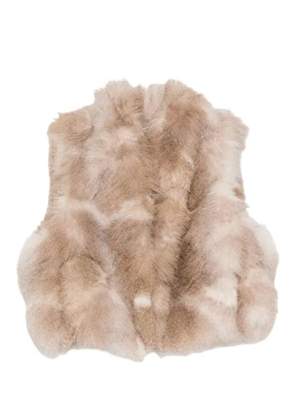 FORTE_FORTE Faux Fur Vest - Multicolor