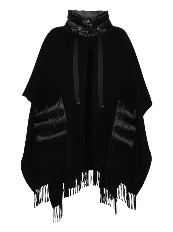 Herno Wool And Nylon Cape With Down-feather Filling - Multicolor