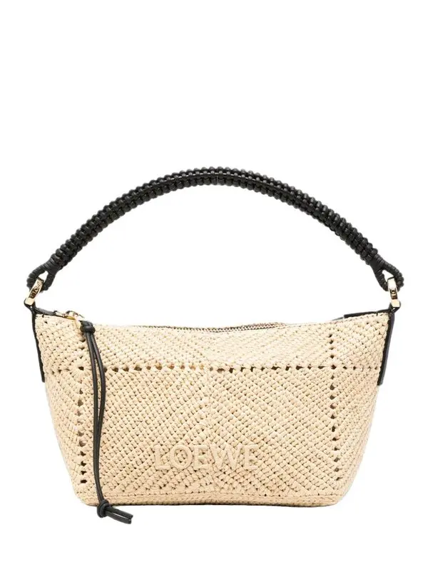 Loewe Cala Raffia Pouch - Multicolor