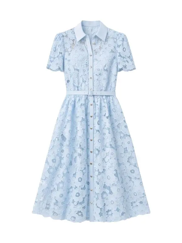SELF-PORTRAIT Lace Midi Dress - Multicolor