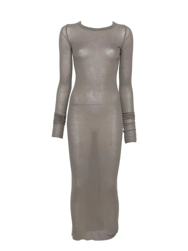 Rick Owens Ribbed Midi Dress - Multicolor