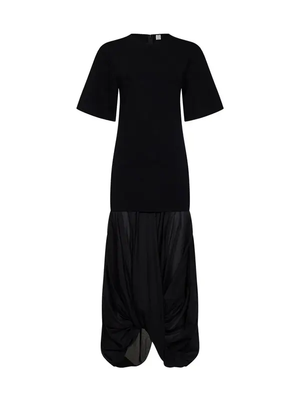 TOTEME Cocoon T-shirt Dress With Twisted Skirt - Multicolor
