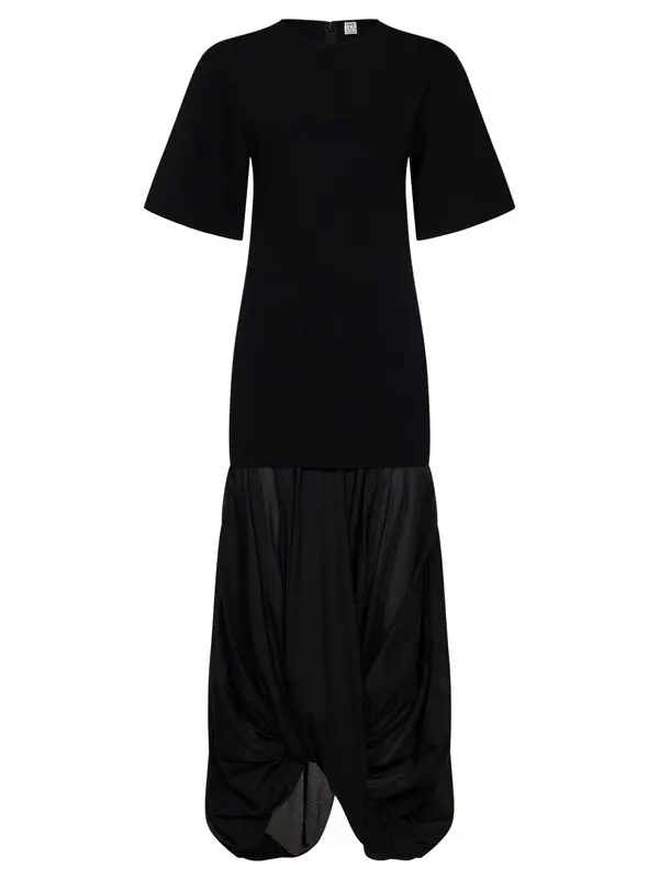 TOTEME Cocoon T-shirt Dress With Twisted Skirt - Multicolor