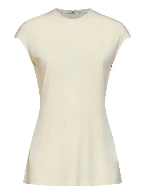 TOTEME Ecru Fluid Jersey Cap Sleeve Top - Multicolor