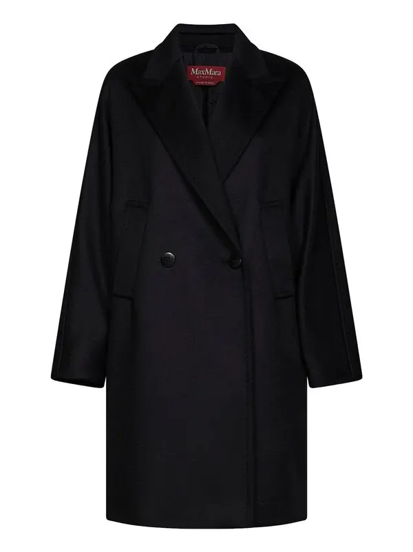Max Mara Double-breasted Midi Coat - Multicolor