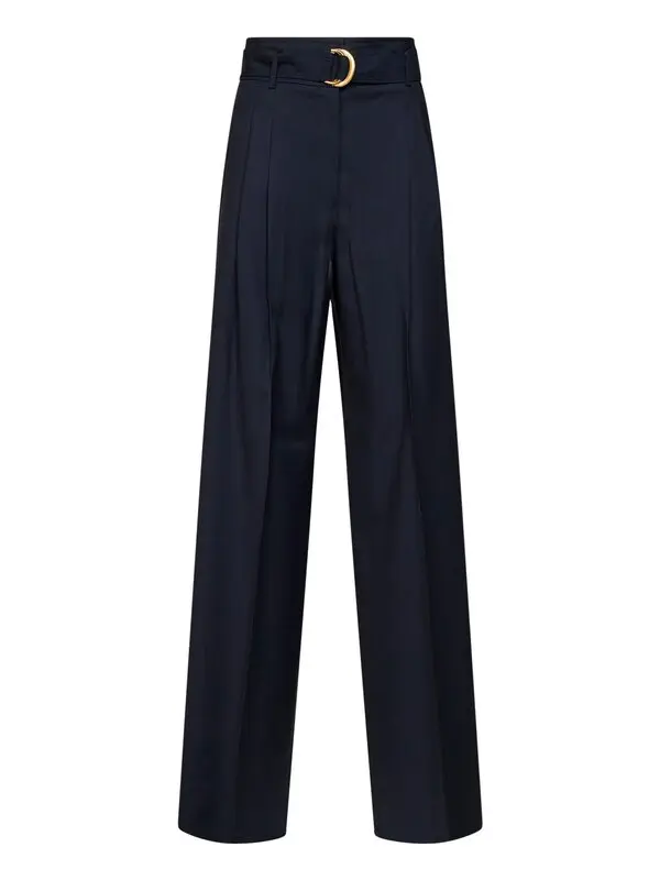Max Mara Wide-leg Belted Trousers - Multicolor