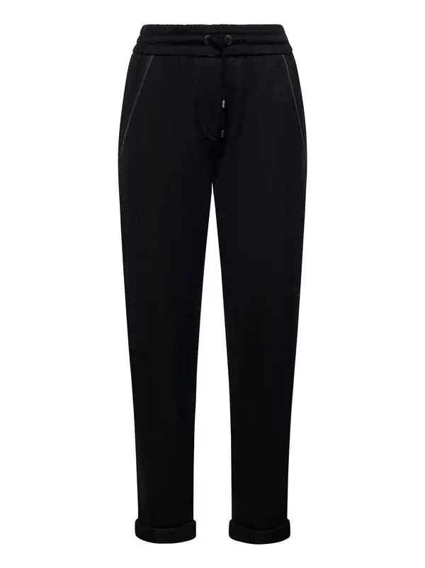 Brunello Cucinelli Jogging Pants In Cotton And Silk - Multicolor