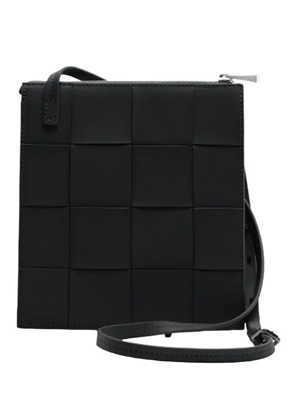 Écotorie Polly Woven Leather Bag - Black