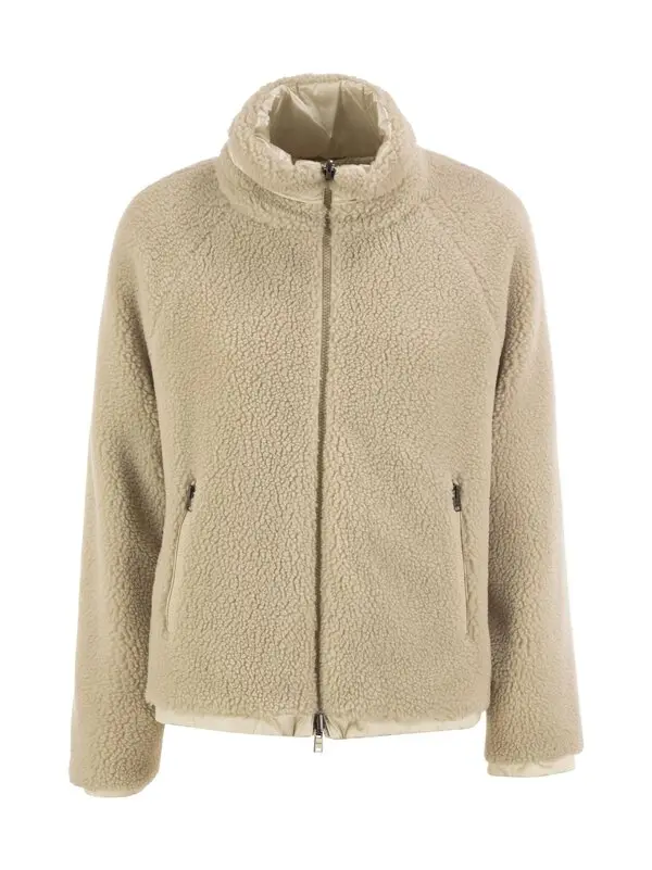 Herno Reversible Teddy Fleece And Technical Nylon Jacket - Multicolor