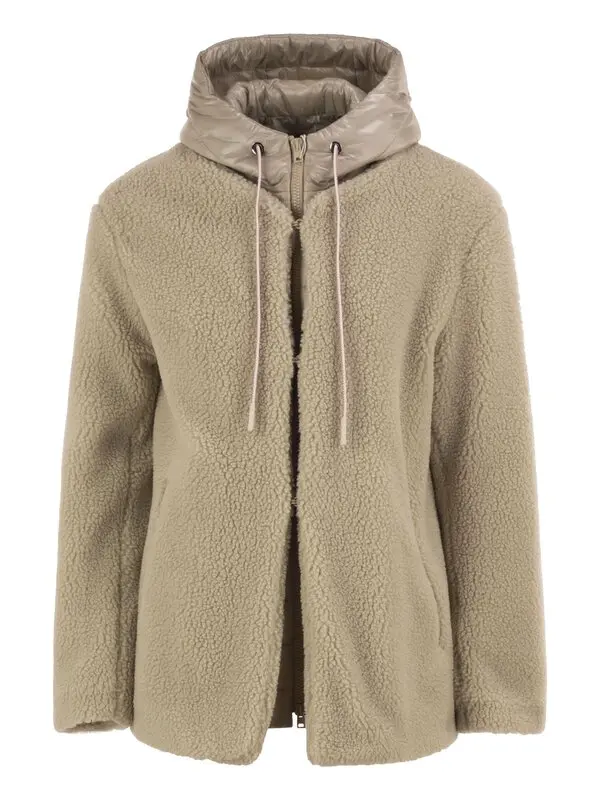 Herno Teddy Jacket With Padded Hood - Multicolor