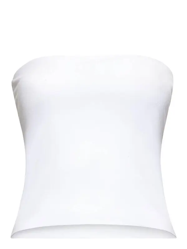 Brunello Cucinelli White Jersey Bandeau Top - Multicolor