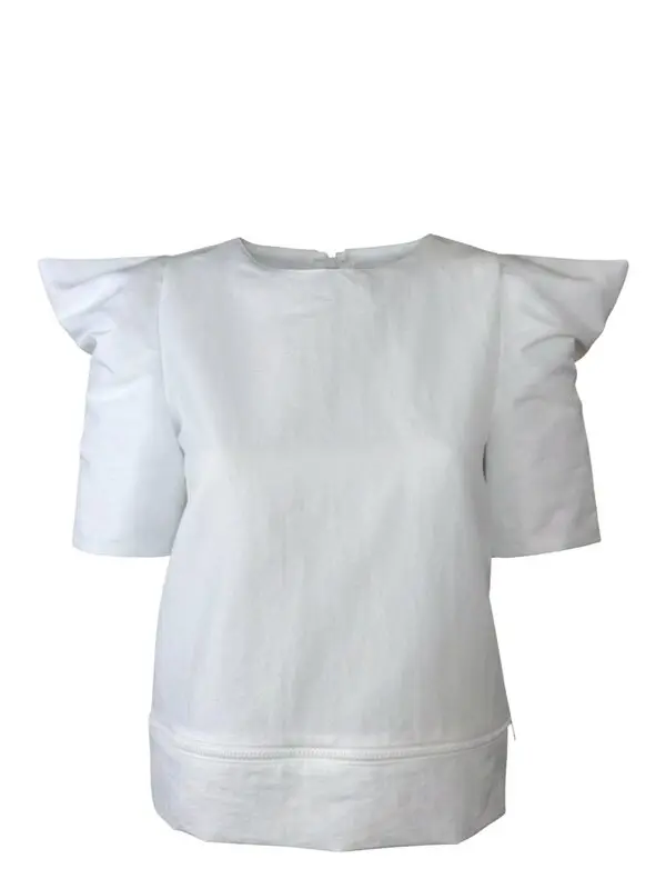 SNIDER Deconstructed Nylon Top - White