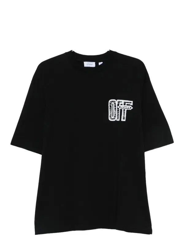Off-White Motion Arrow Skate Cotton T-shirt - Multicolor