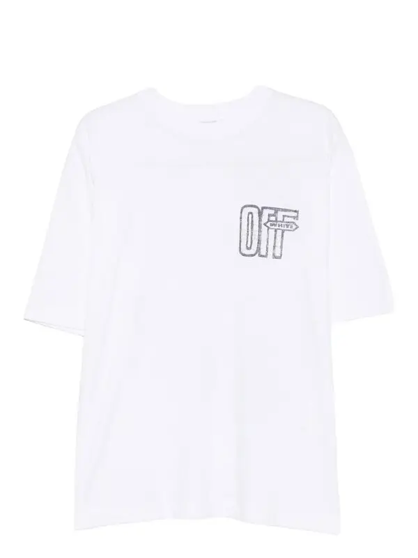 Off-White Motion Arrow Skate Cotton T-shirt - Multicolor