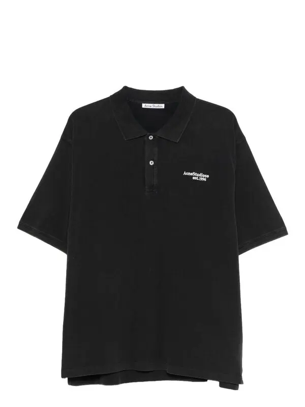 Acne Studios Logo Cotton Polo Shirt - Multicolor