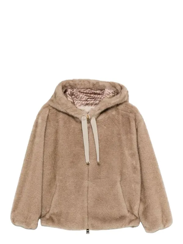 Herno Faux Fur Zip-up Bomber Jacket - Multicolor