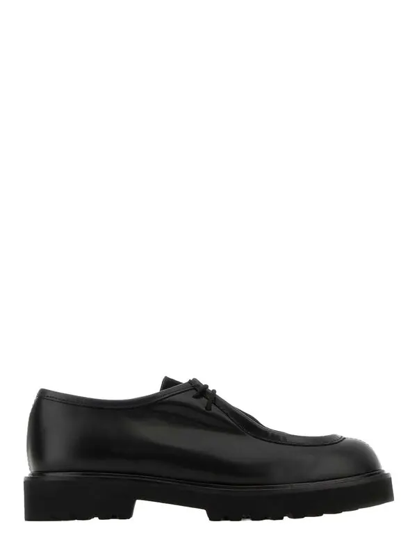 Max Mara Leather Oxford Shoes - Black