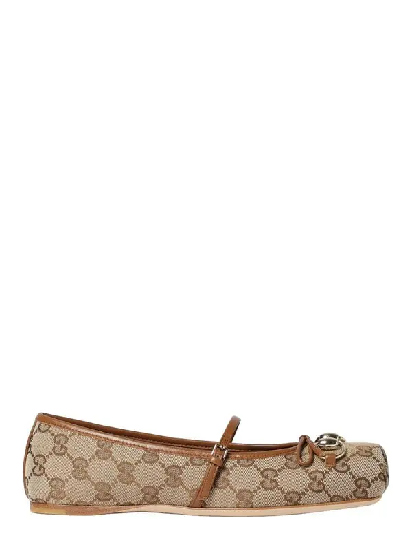 Gucci Monogram Ballet Flats - Cream
