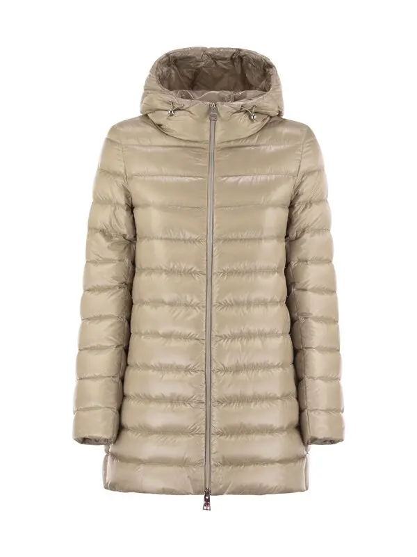 Herno A-shape Ultralight Nylon Down Coat - Cream