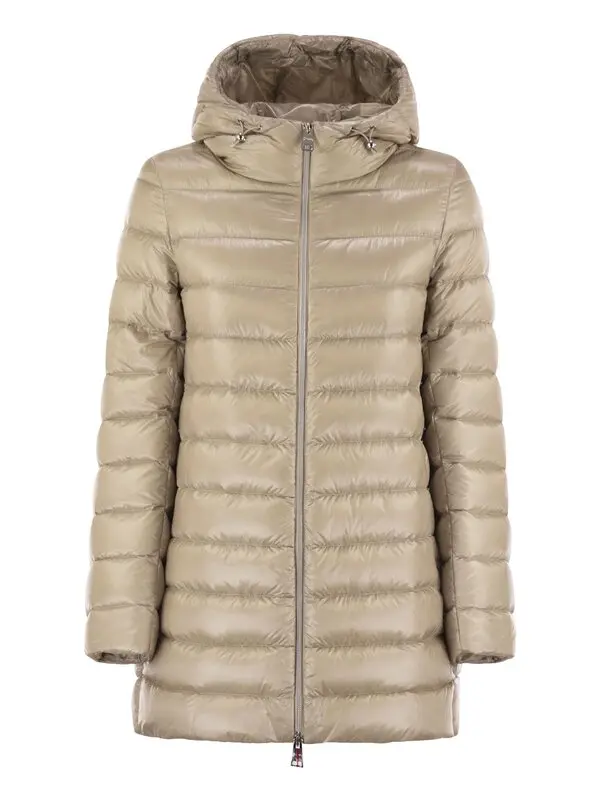 Herno A-shape Ultralight Nylon Down Coat - Cream