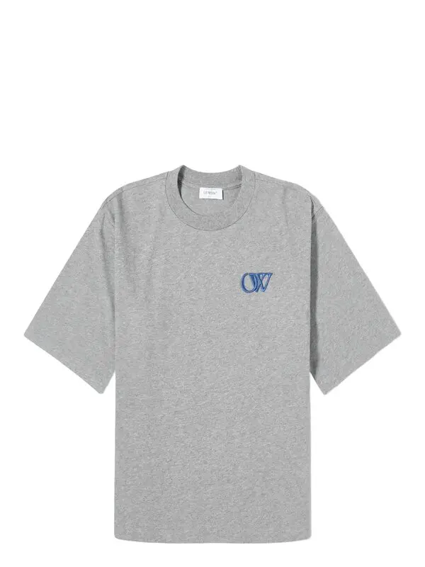 Off-White Flock Basic T-shirt - Grey/blue