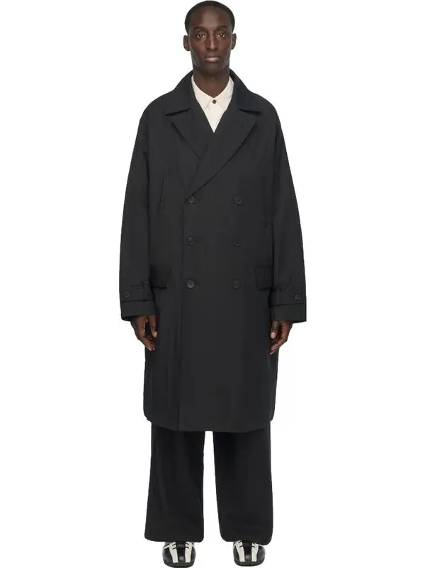 Adidas Y-3 Spun Nylon Cabban Coat - Black