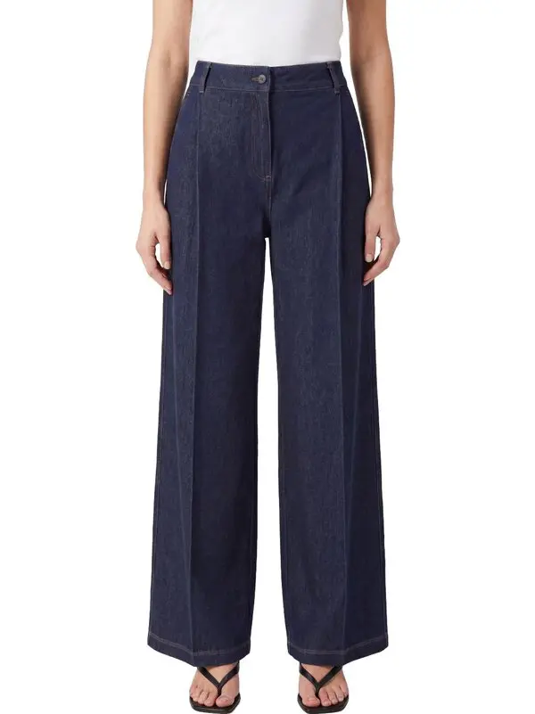 Max Mara Wide-leg Denim Trousers - Blue