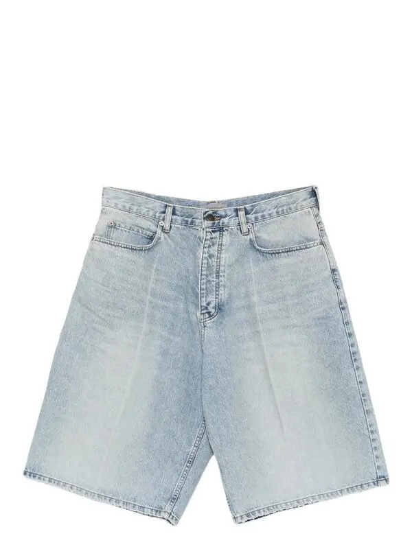 Balenciaga Light Denim Shorts - Blue