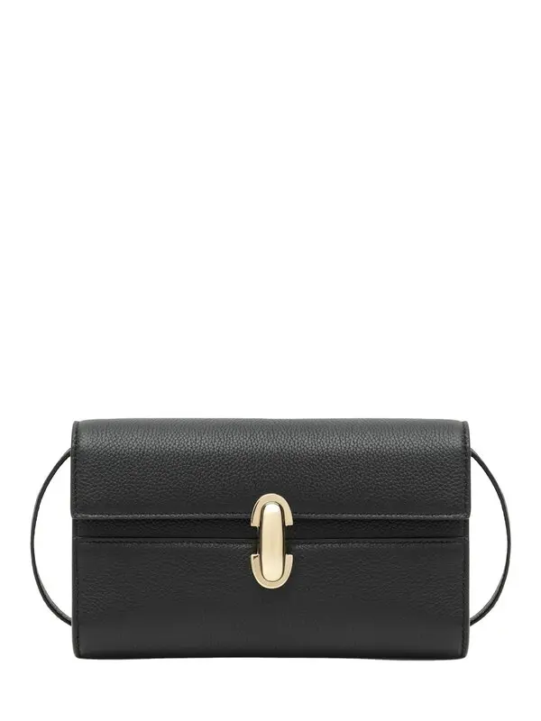 Savette Mini Symmetry Crossbody Bag In Leather - Black
