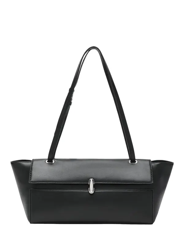 Savette Symmetry Trapeze Bag In Leather - Black