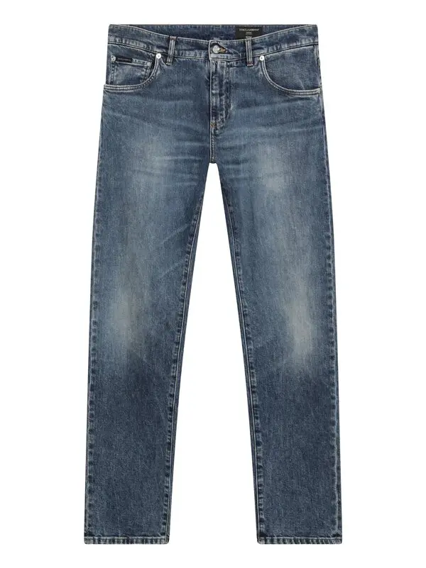 Dolce & Gabbana Slim-fit Dark Washed Denim Jeans - Blue