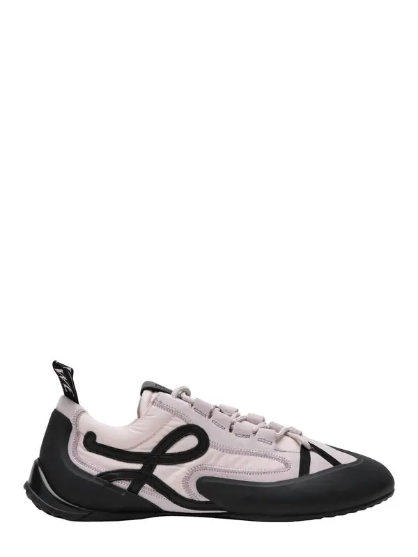 Loewe Grip Sneakers In Nylon And Suede - Pink