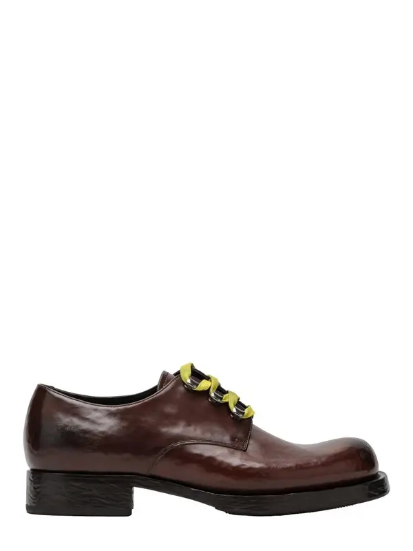 Prada Lace-up Shoes In Aged Leather - Brown