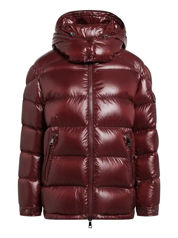 Moncler Dark Maire Quilted Down Jacket In Nylon Laqu - Red