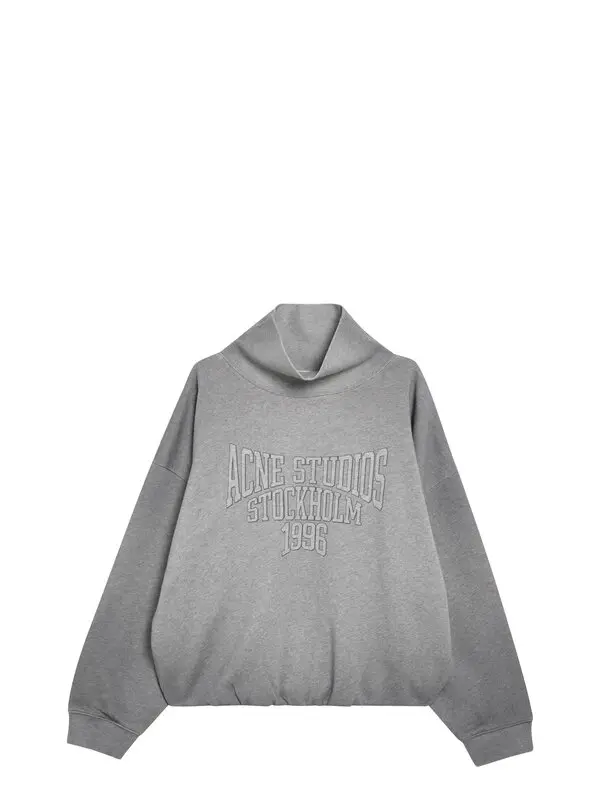 Acne Studios Logo Fleece Sweatshirt - Gray