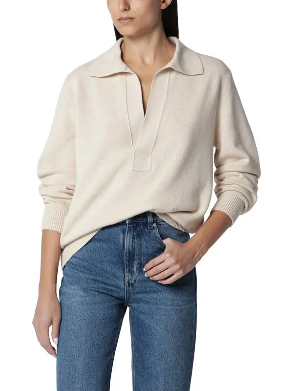 Victoria Beckham Genevieve Cashmere Blend Sweater - Cream