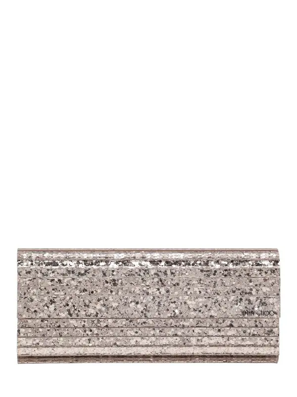 JIMMY CHOO Sweetie Clutch In Glitter Fabric - Pink