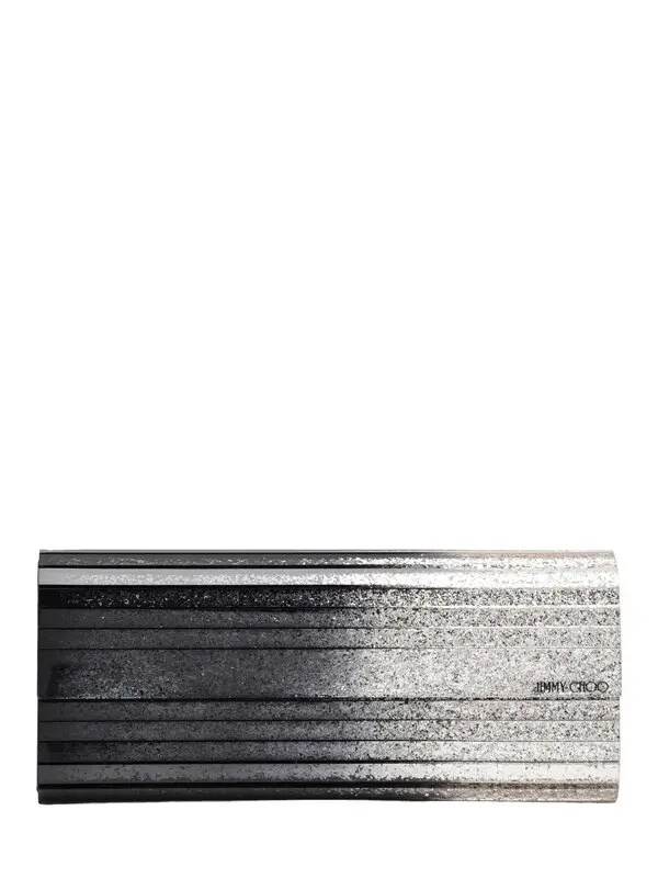 JIMMY CHOO Sweetie Degrade Glitter Fabric Clutch - Black