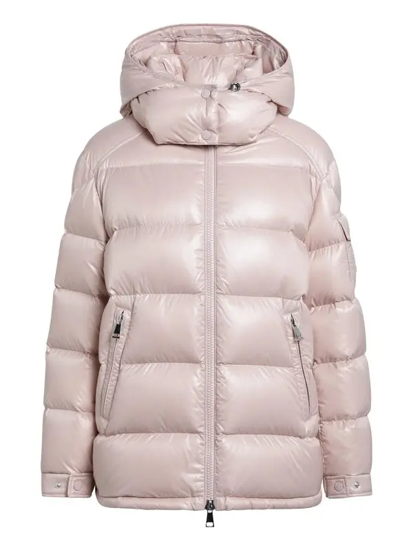 Moncler Maire Down Jacket In Nylon Laqu - Pink
