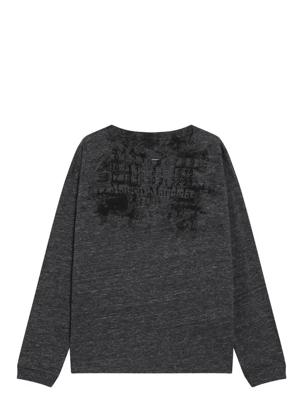 MAISON MARGIELA Long Sleeve Cotton T-shirt - Gray