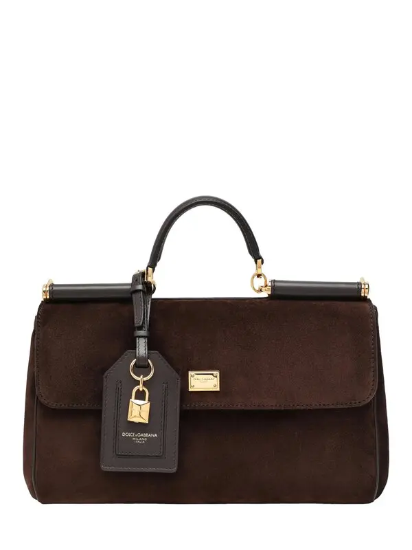 Dolce & Gabbana Suede Leather Handbag - Brown