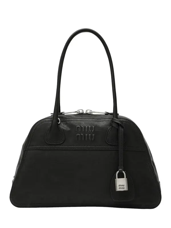 Miu Miu Vivant Lamb Leather Bag - Black