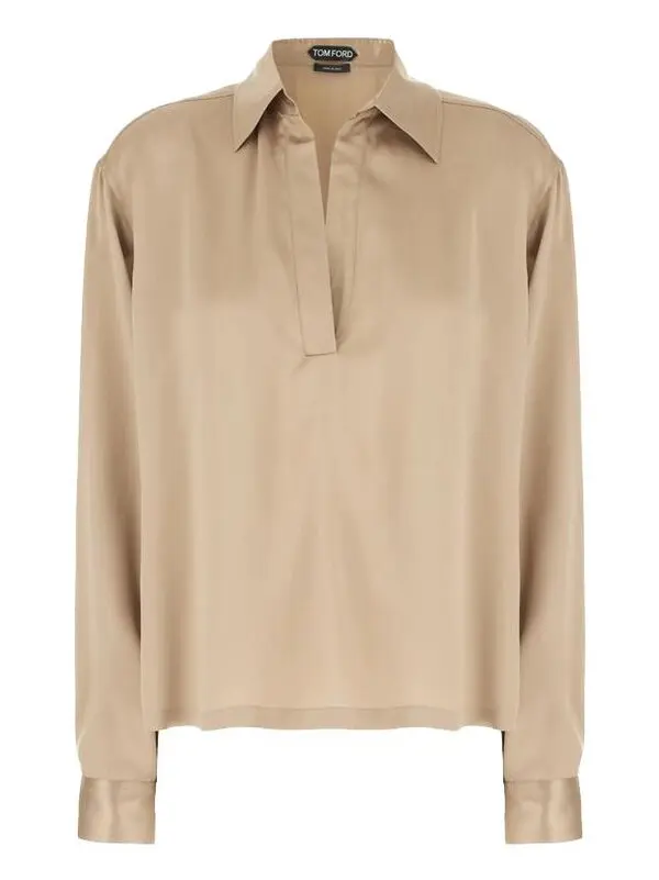 TOM FORD Long Sleeve Shirt - Cream