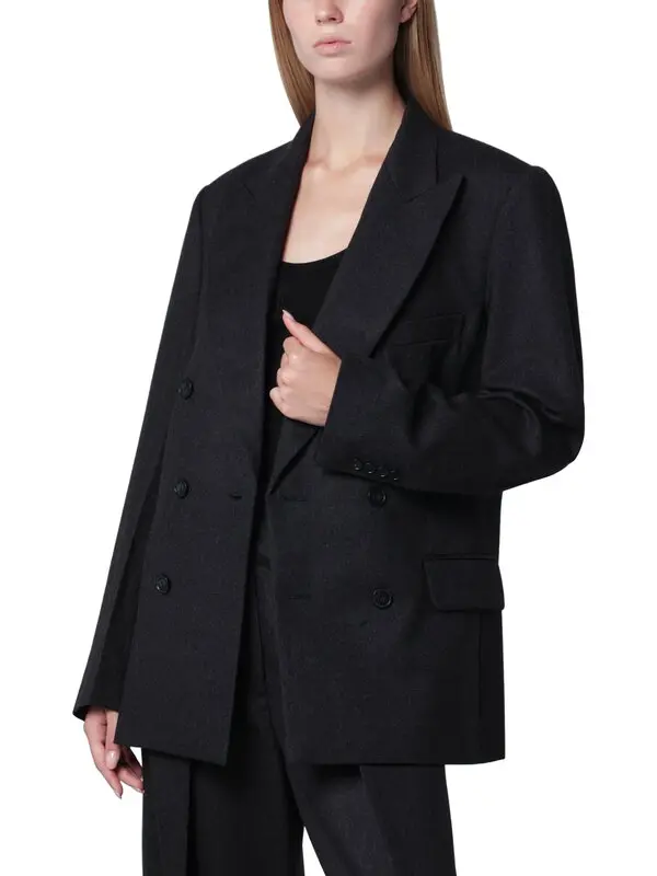 Victoria Beckham Double-breasted Wool Jacket - Gray