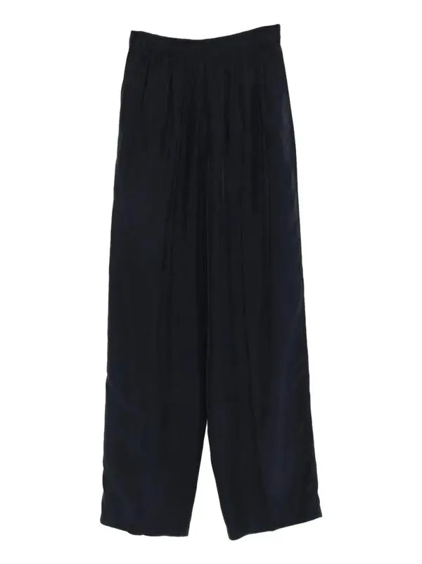Prada Silk Wide Leg Pants - Blue